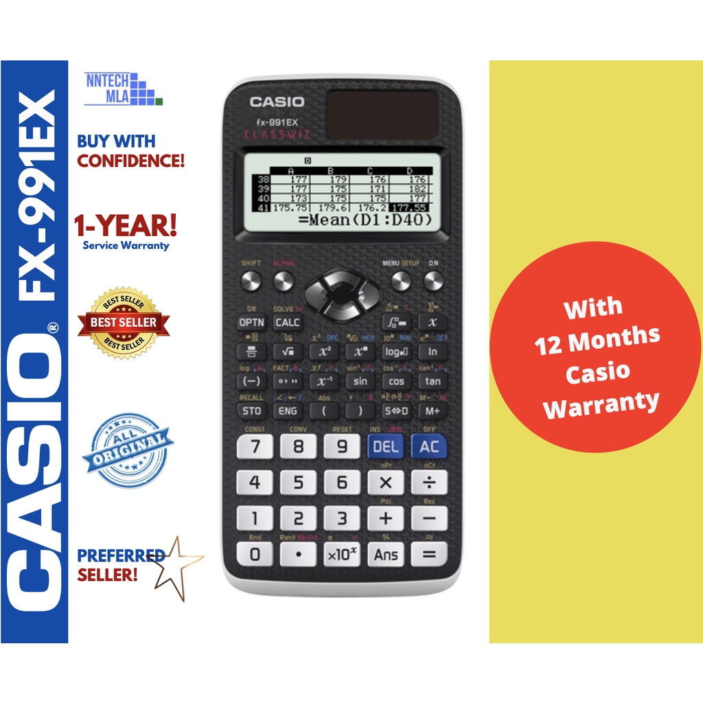 Casio Fx991ex Classwiz Scientific Calculator In Black Color With Free Case Free Casio Bookzjy