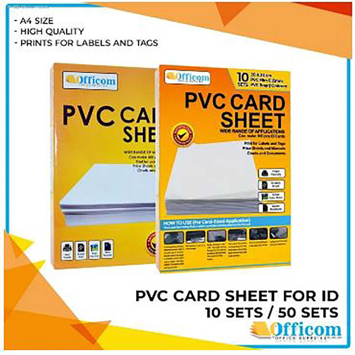 OFFICOM PVC Card Sheet for ID (50 sets) PVC Film | Lazada PH