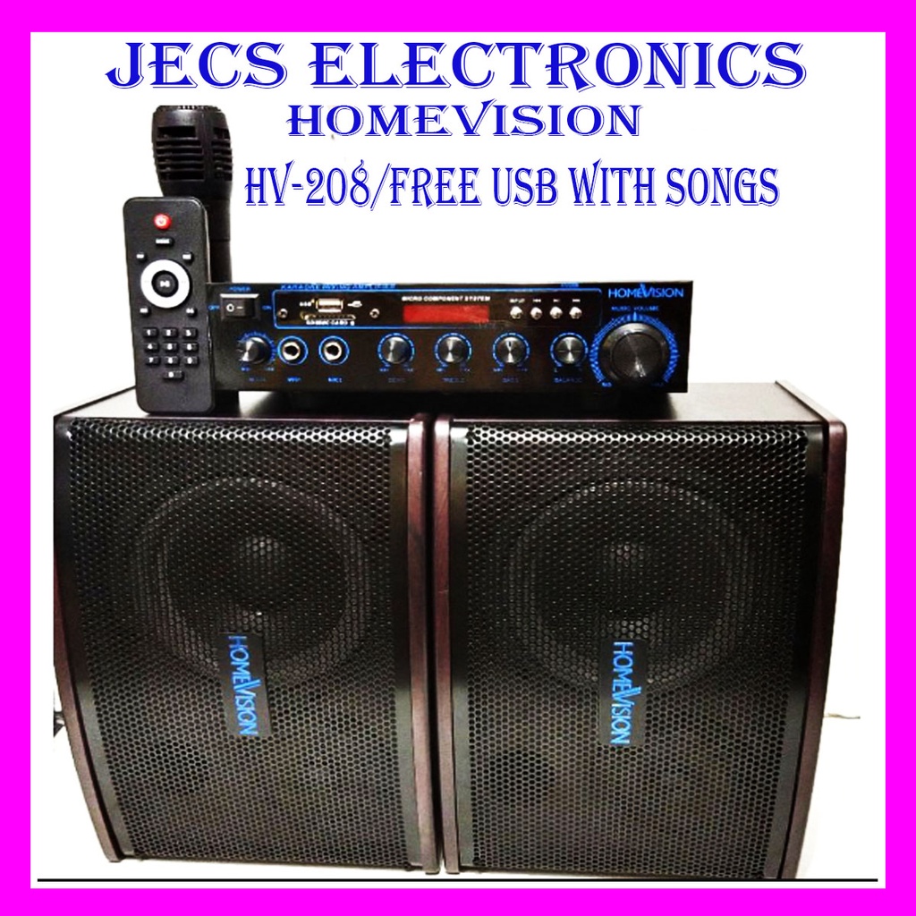 HOMEVISION HV208 SPEAKER SET/ FREE USB WITH SONGS | Lazada PH