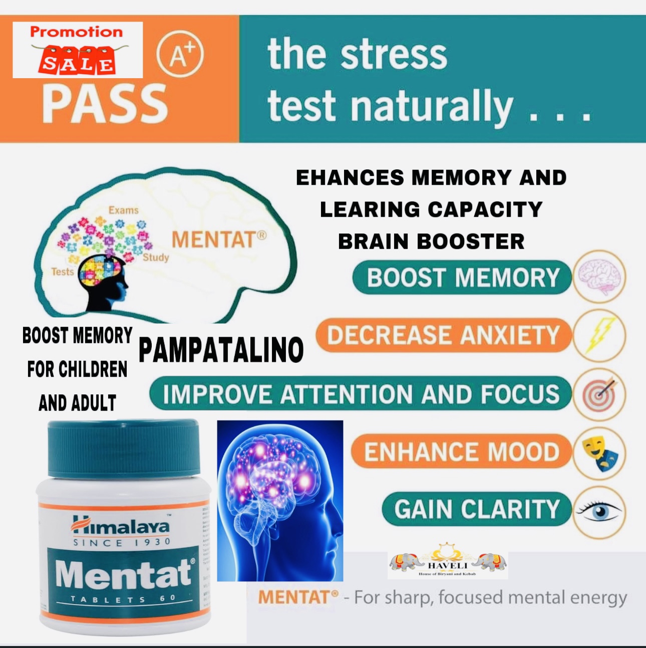 Himalaya Mentat To Boost Brain Memory on Children and Adult 60Tabs ...