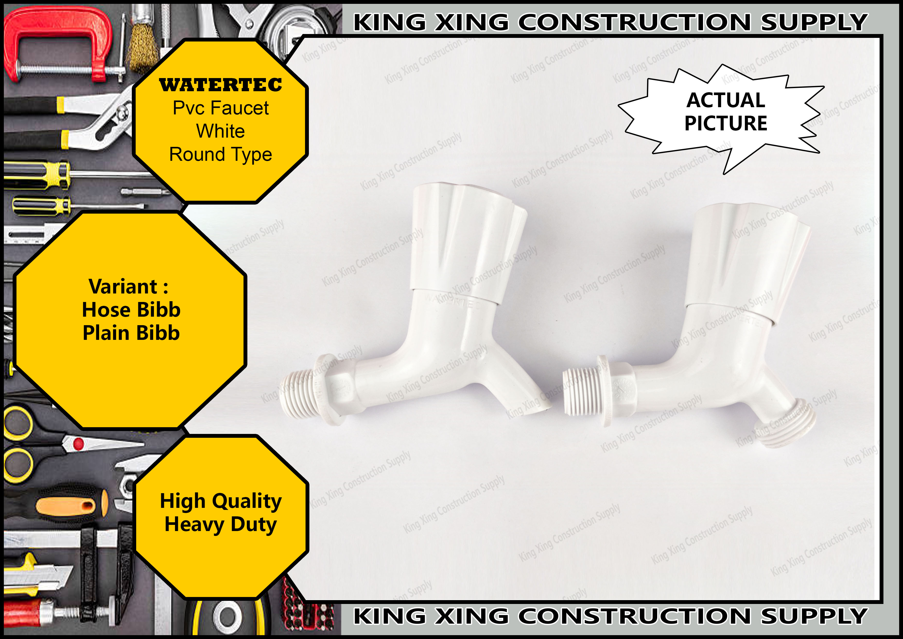 WaterTec Pvc Faucet Round Type (hose bibb / plain bibb) Made in ...