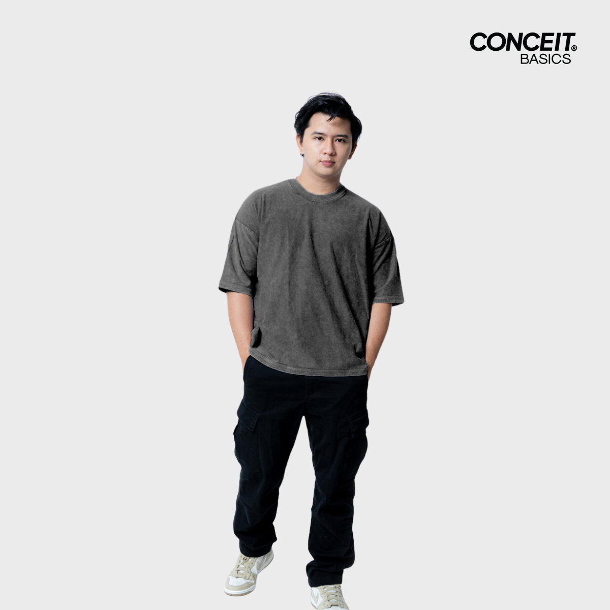 CONCEIT Vintage Oversized Acid Wash Box Fit Tee | Lazada PH