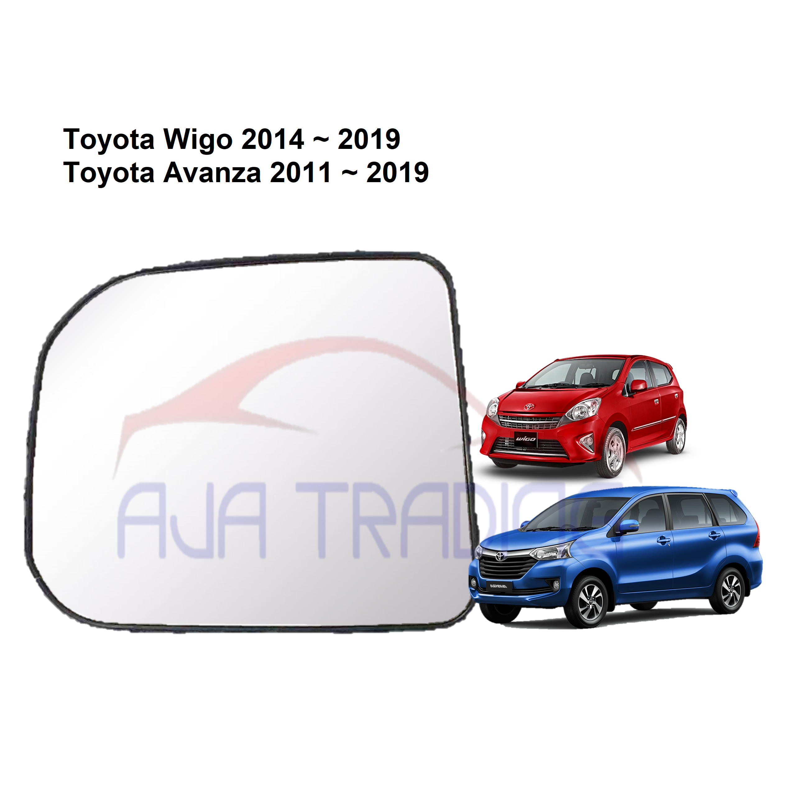 Side Mirror Lens for Toyota Wigo 2014 ~ 2019, Toyota Avanza 2011 ~ 2019 ...