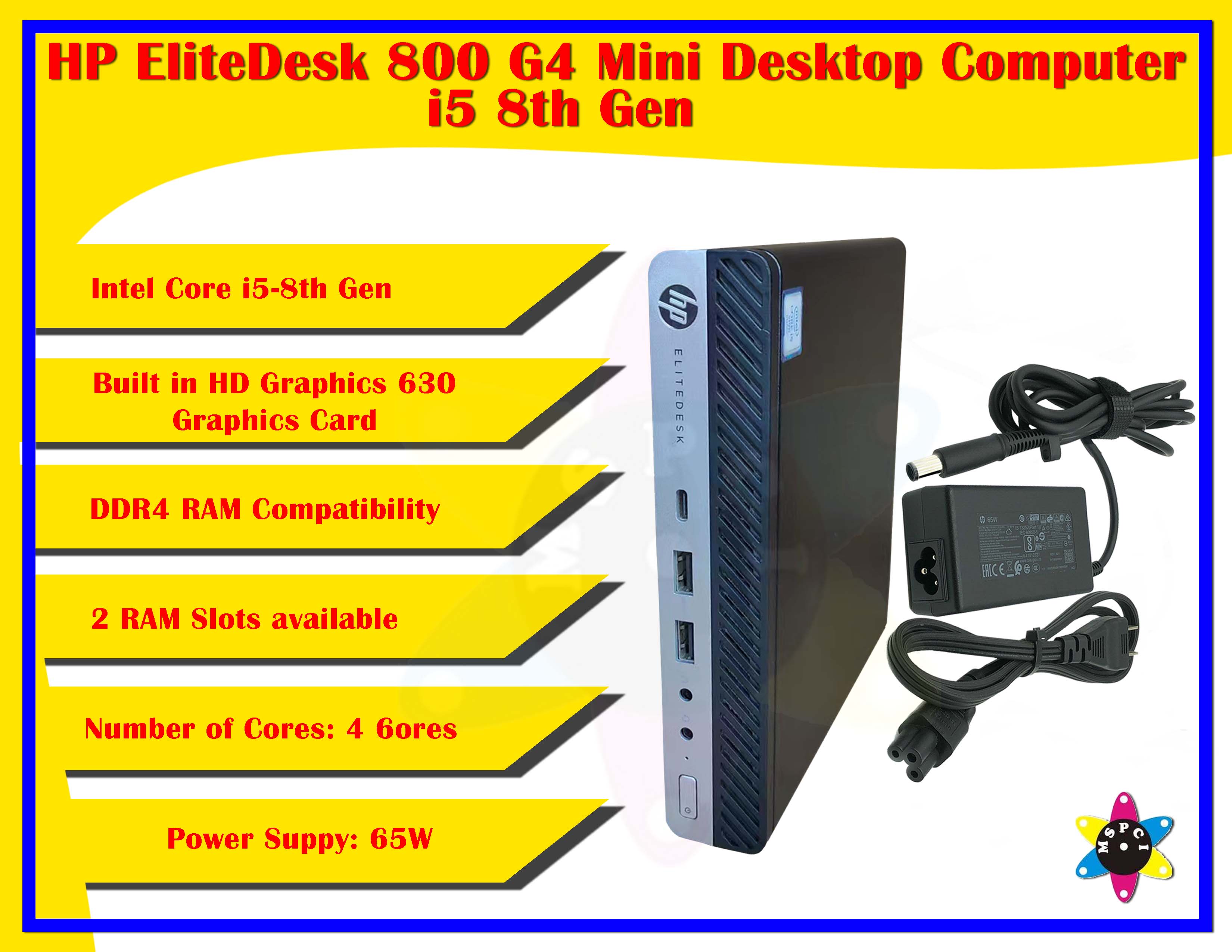 Desktop Computer HP EliteDesk 800 G4 Mini Desktop Computer i5-8500T 8th ...
