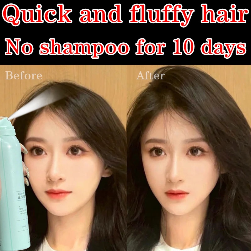 Oil Control No-wash Hair Fluffy Spray Leave-in Dry shampoo Remove ...