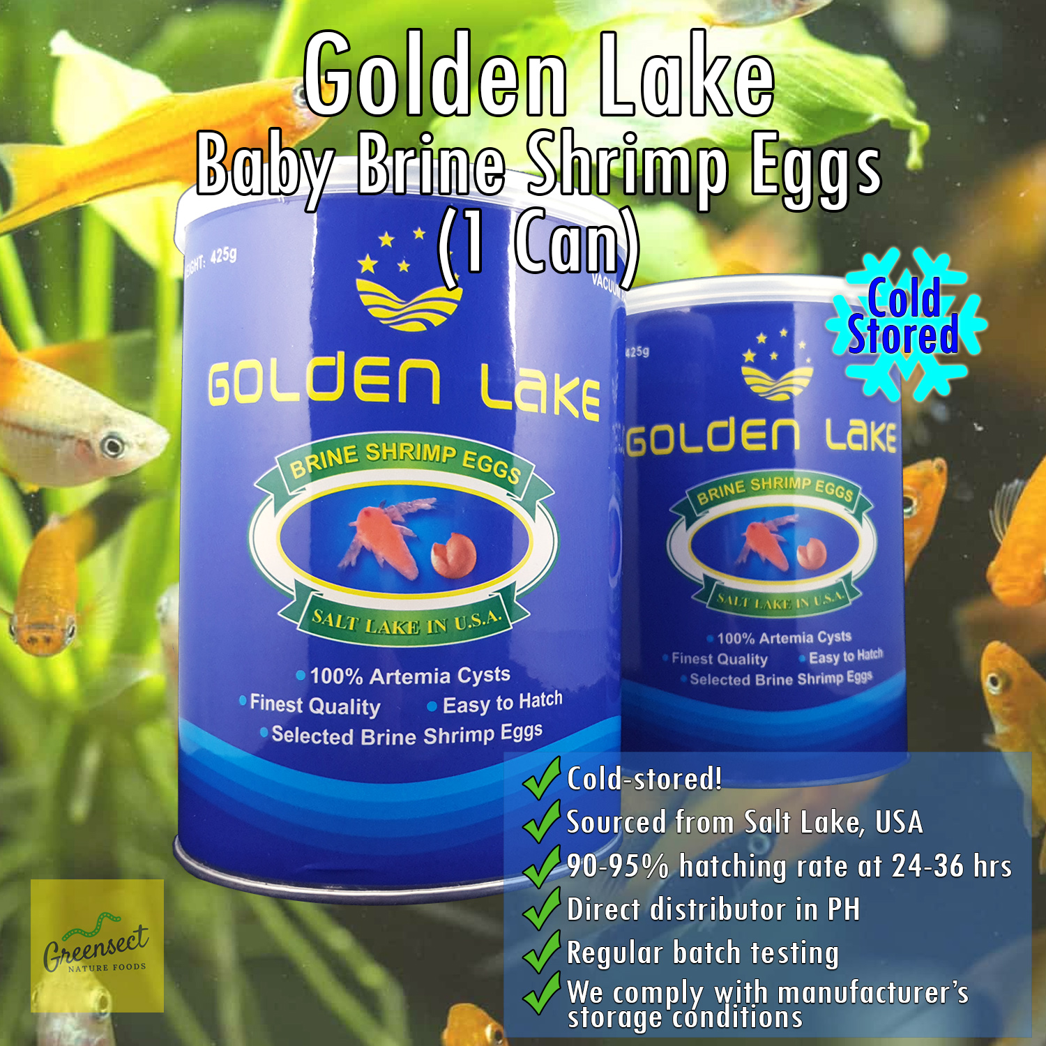 GOLDEN LAKE (DIRECT DISTRIBUTOR) BBS Eggs Baby Brine Shrimp Hatchable ...