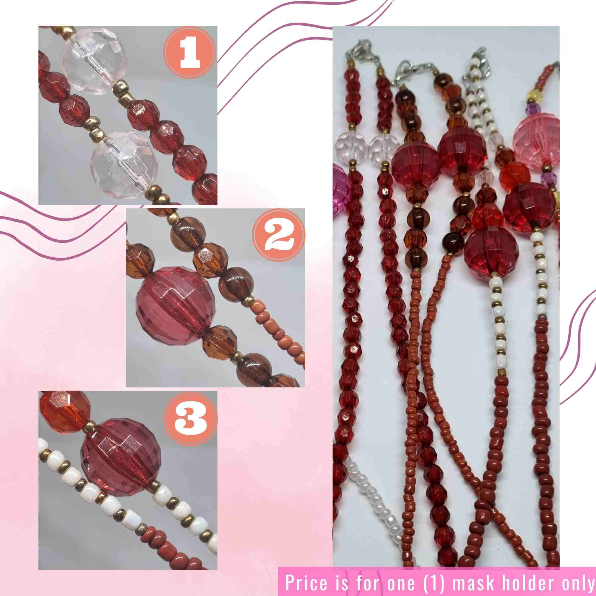 RED MASK HOLDER COLLECTION: Boho (Bohemian) Face Mask Holders ...
