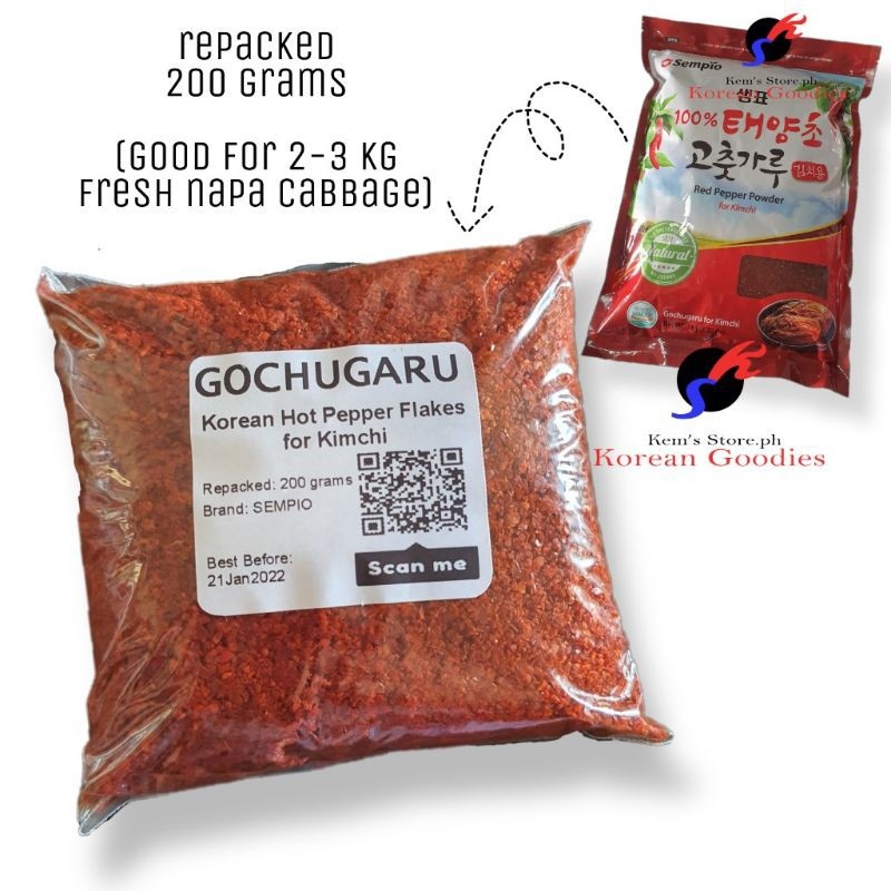 Gochugaru Red Pepper Flakes Powder 1Kg best for Kimchi Sempio Brand ...