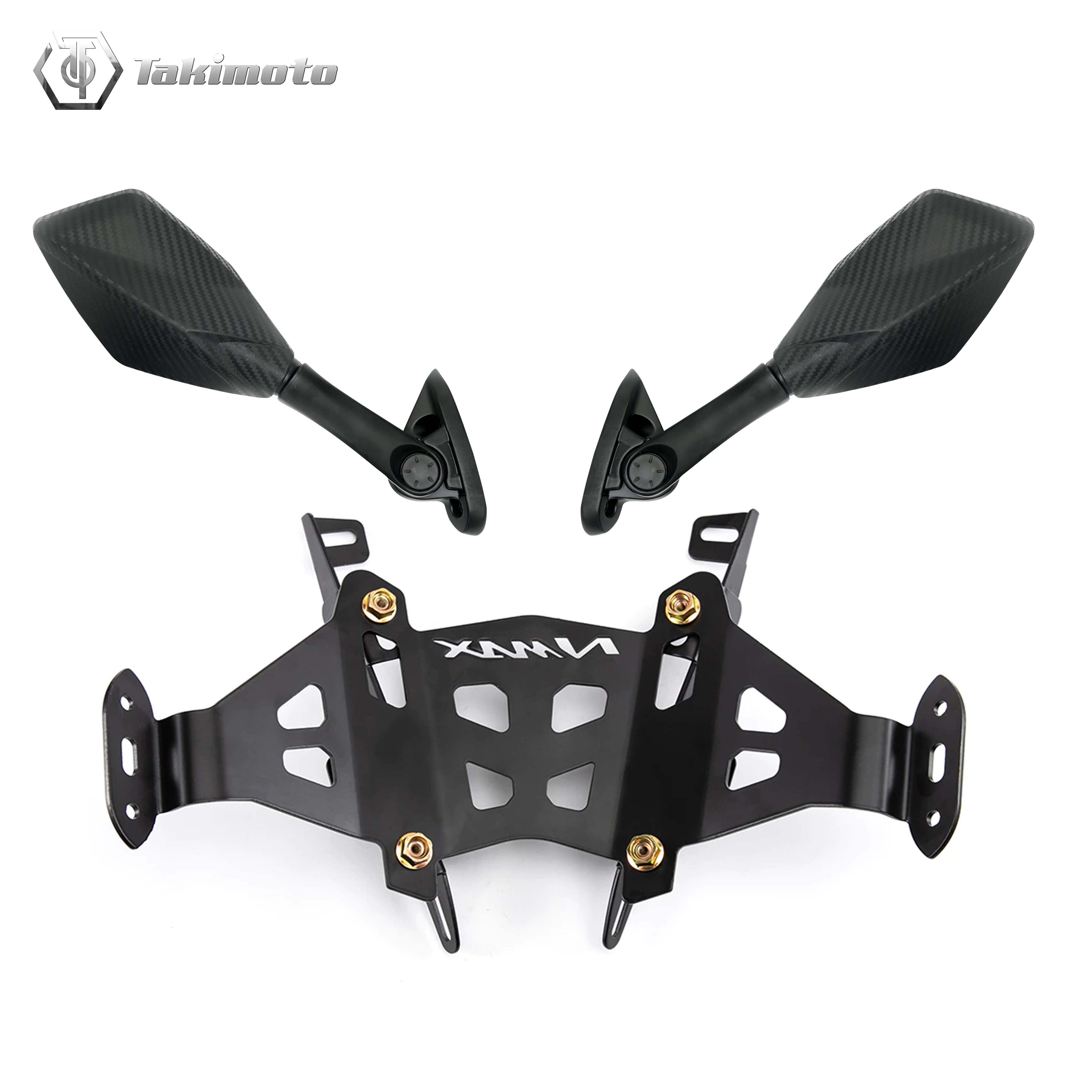 Takimoto NMAX V2 Windshield Bracket With Side Mirror & Visor Set High ...