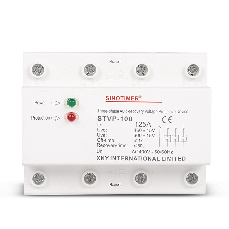 SINOTIMER STVP-100 3 Phase 4 Wires 380V 125A Automatic Recovery over ...