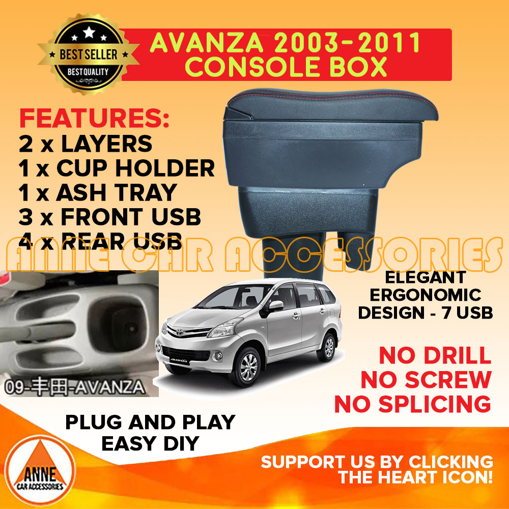 Car Armrest Toyota Avanza 2003 - 2011 / 2012 - 2018 June / 2019 - 2021 ...