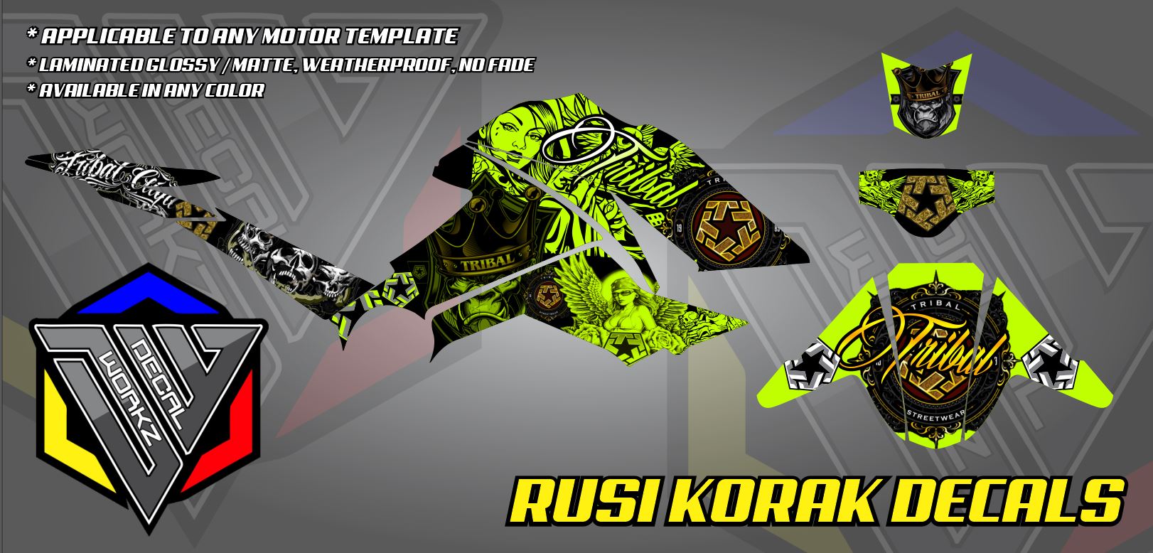 RUSI KORAK DECALS STICKER | Lazada PH