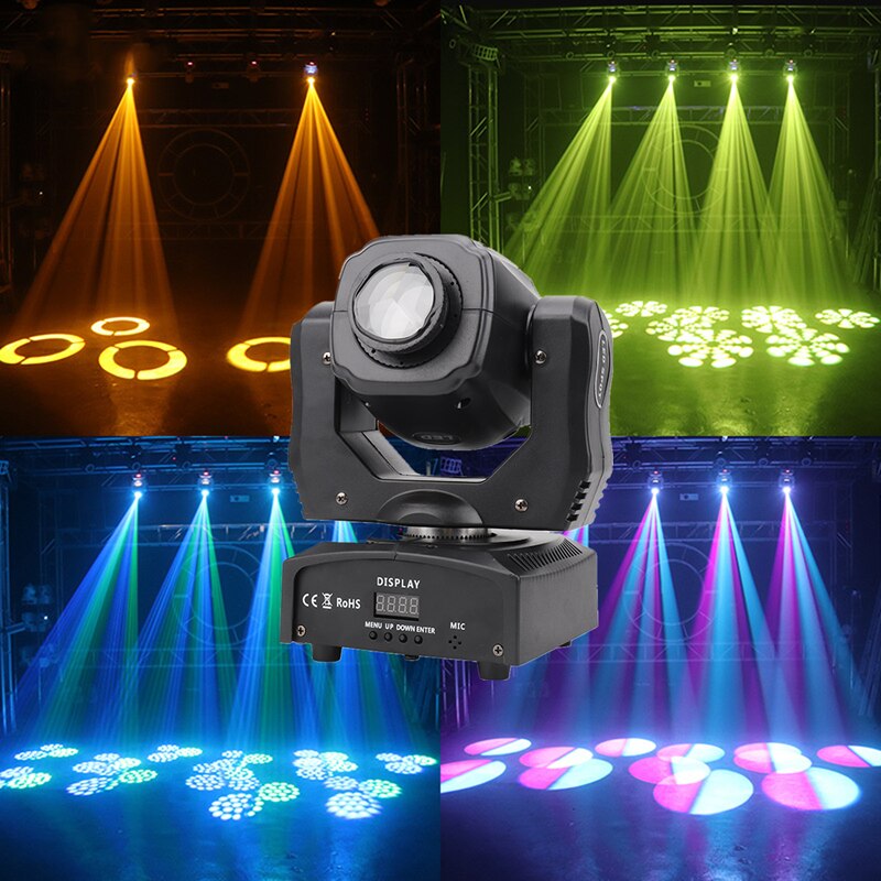 Led 60W Moving Head Light Mini Spot Dj ไฟคุณภาพสูง7 Gobos Dmx-512สำหรับ ...