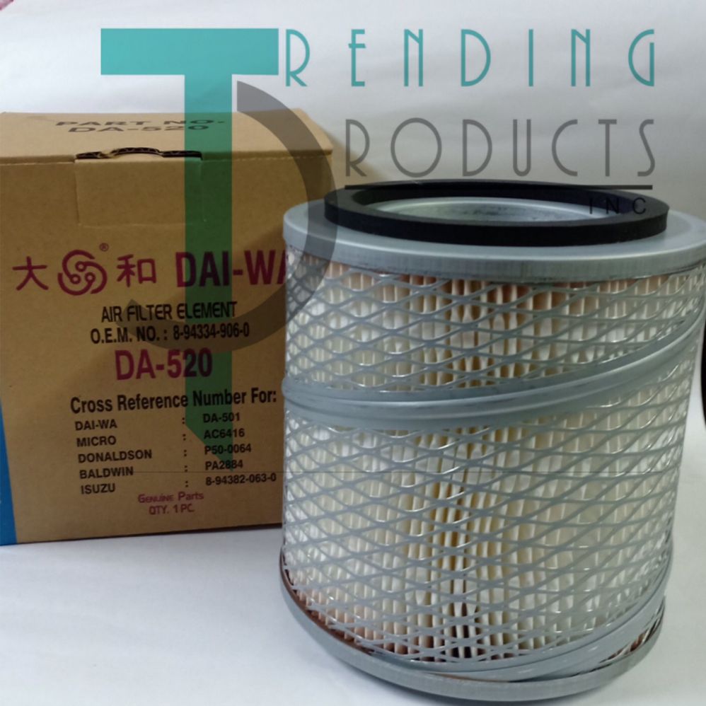 Daiwa Air Filter DA 520/ DA 501 for ISUZU Pick-Up KB2500 (4JA1, 4JB1 ...