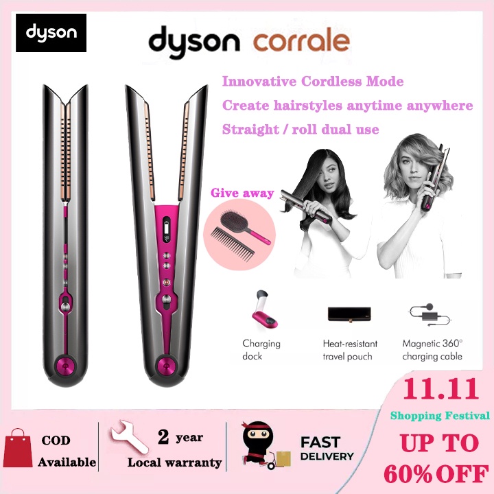 Dyson cordless portable styling Corrale hair straightener with curling ...