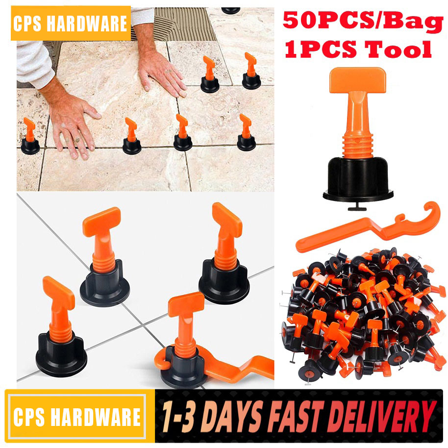 Tile Flooring Leveler Clip 50pcs Wedges Tile With Spacers Plier For ...