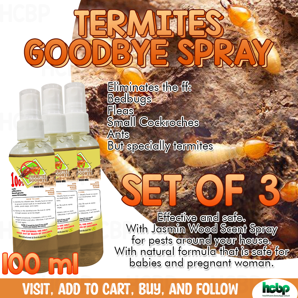 Termites Goodbye Spray 100ml ( Set of 3 ) Natural Termites Killer ...