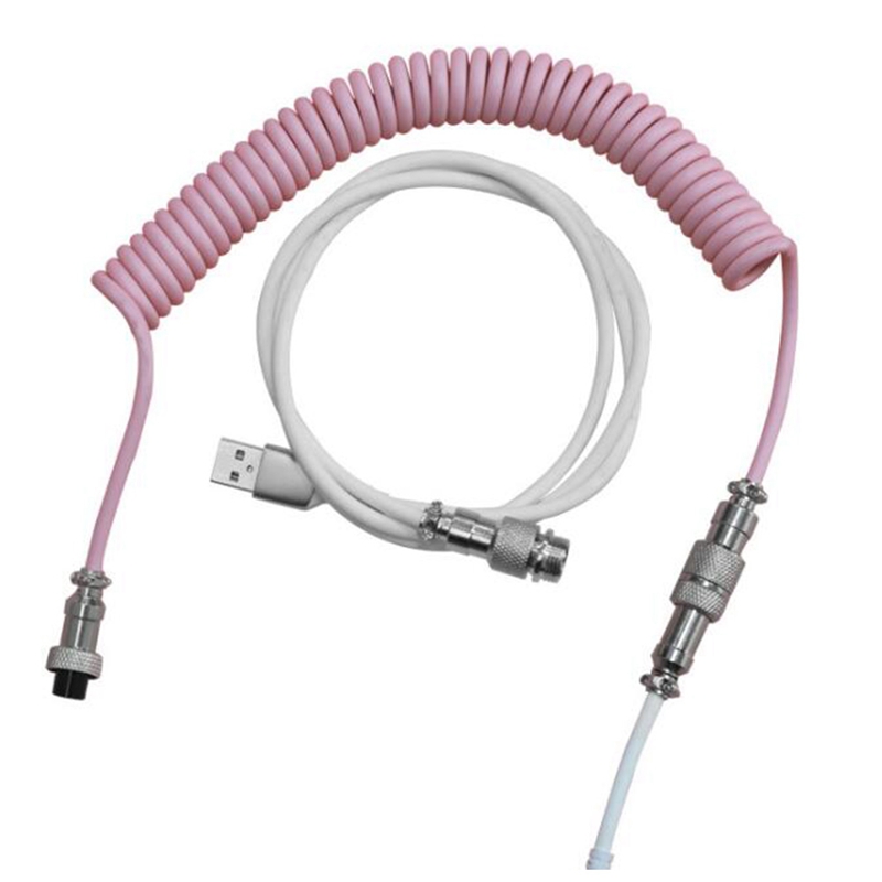 AJAZZ Mechanical Keyboard Coiled Cable Wire Type C to USB Cable Pilot ...