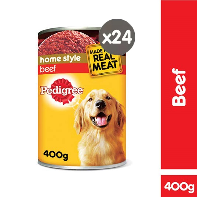 PEDIGREE Beef Wet Can Dog Food Set of 24 (400g) | Lazada PH