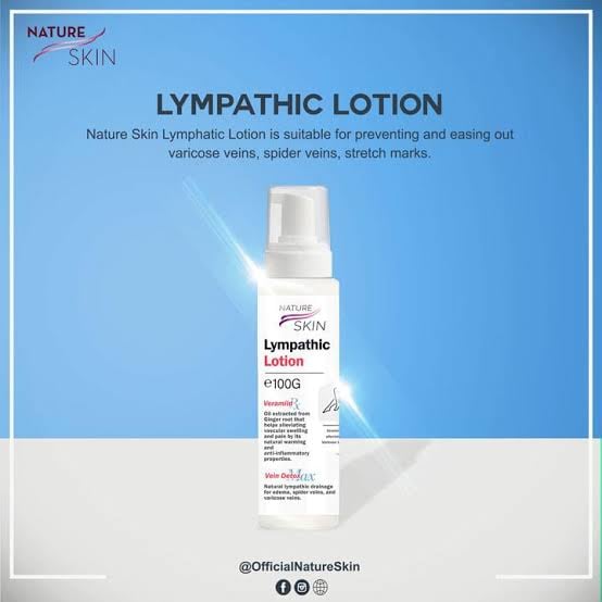 NATURE SKIN LYMPHATIC LOTION Arthritis, Edema, Swollen Lymph, Varicose ...
