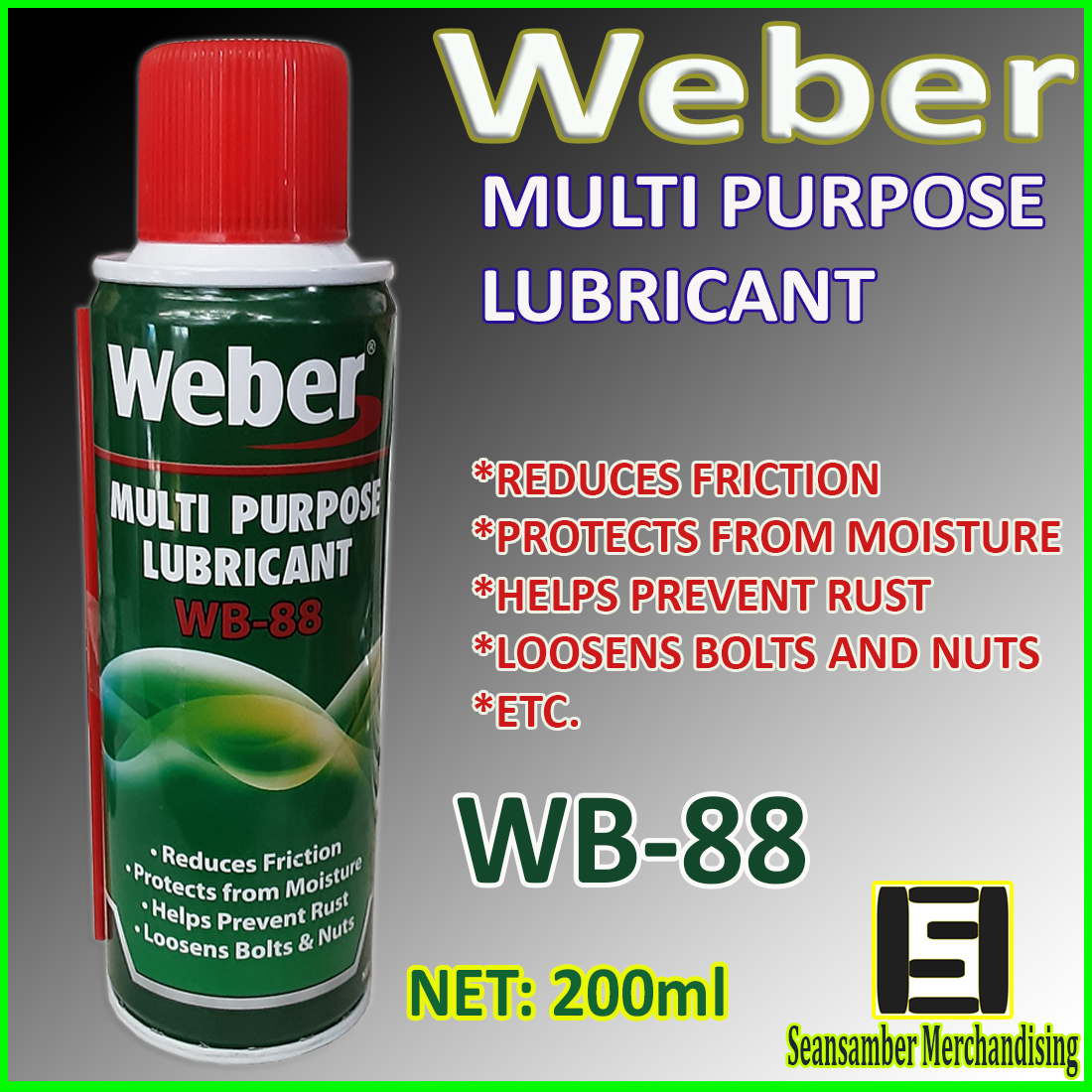 Weber Multi Purpose Lubricant WB-88 200ml | Lazada PH
