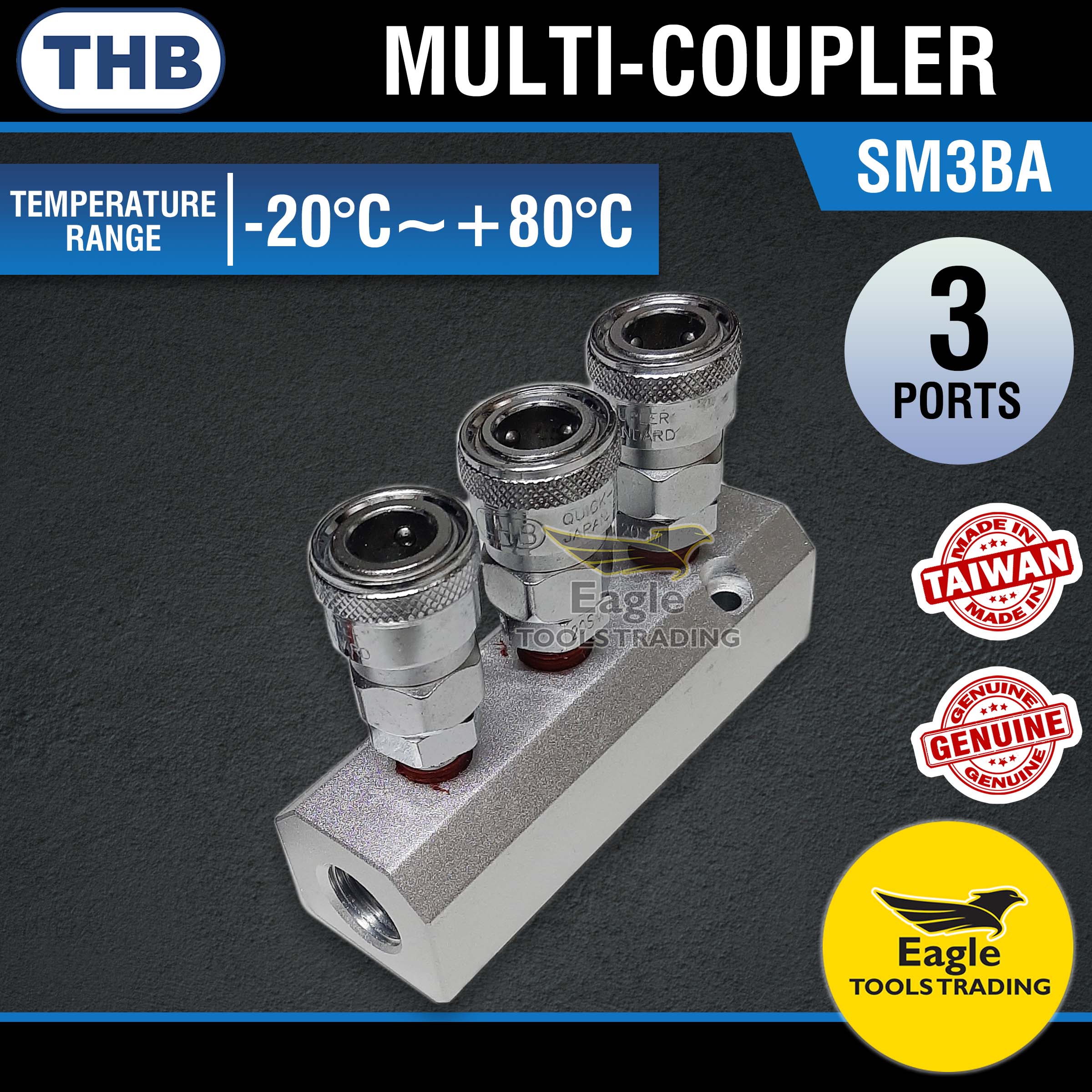 THB Heavy Duty Manifold With Couplers / Multi Coupling (Straight Three ...