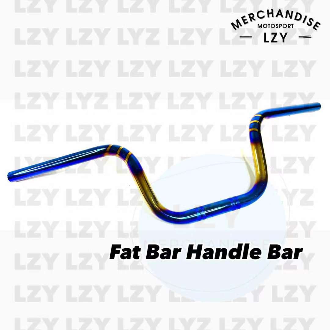 70CM Fat Bar Handle Bar for Motorcycle Alloy CNC Titanium 2tone Gold ...