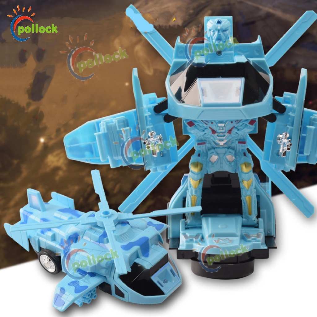 Hot ∈ Beautiful Color Helicopter Fighter Transform into Robot with good ...