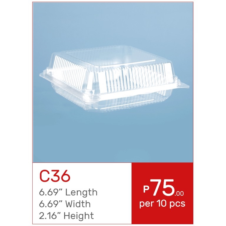 Clamshell All Sizes Series 1 Plastic Container for Pastries and Cakes ...