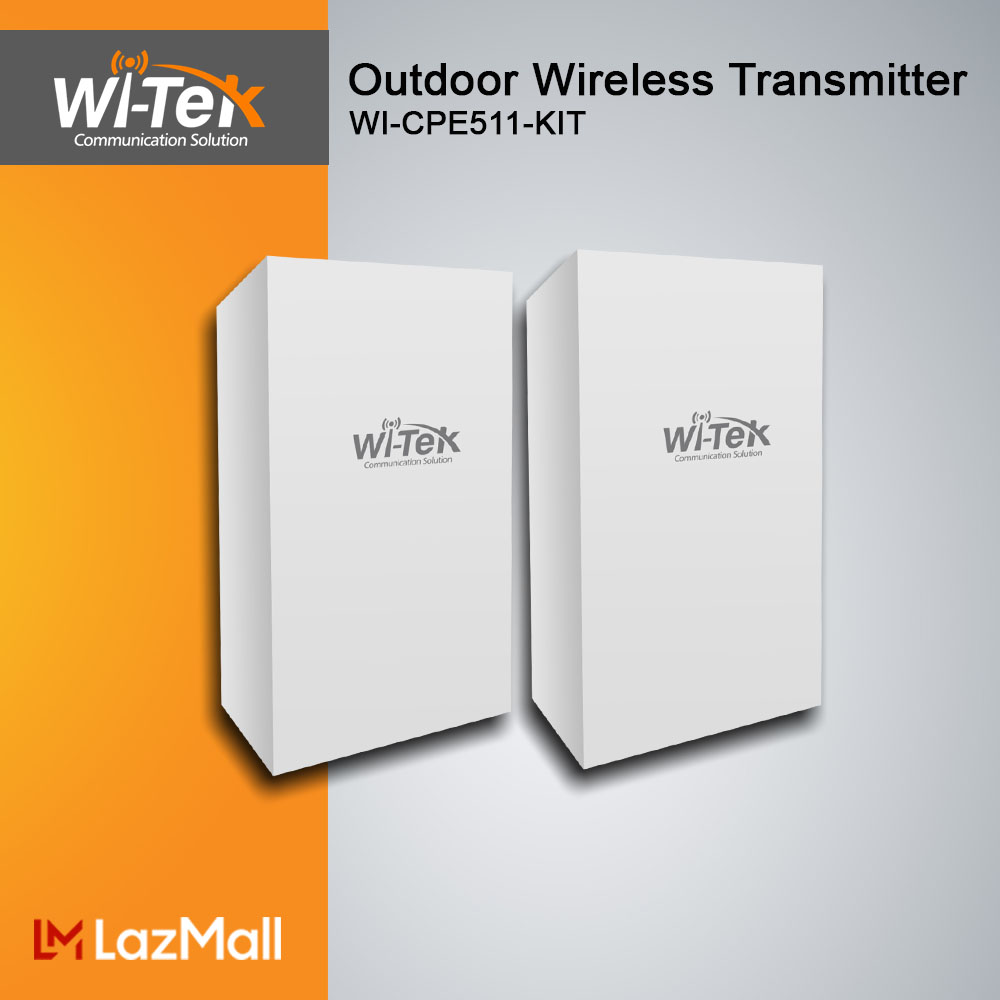 Wi-Tek WI-CPE511-KIT 5.8GHz 300Mbps Outdoor Wireless Transmitter for CCTV | Outdoor CPE ...
