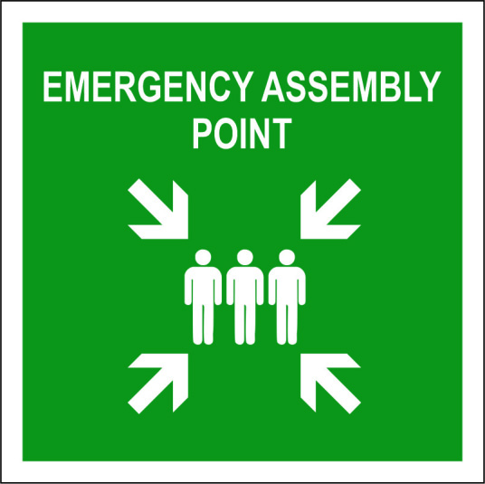 Assembly Area Sign Safety Signages Reflectorized Reflective Sticker ...