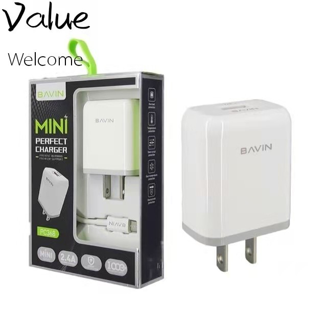 Original Bavin 2.4A Fast Charger Mini Perfect Android Micro Type-C iOS ...
