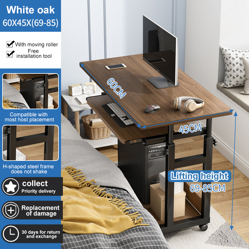Standing Mobile Desk Adjustable Can Lift Standing Computer table with ...