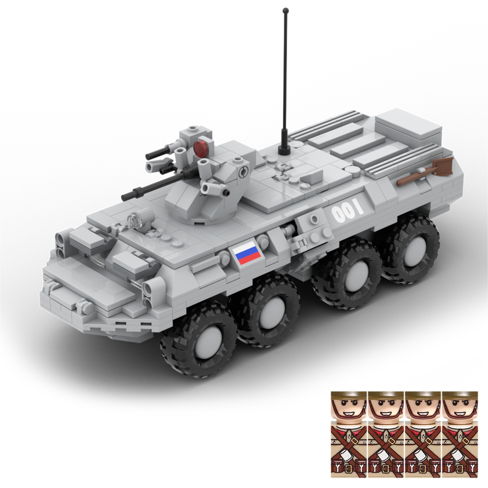 BTR-80 Military Weapons Building Blocks Toy 8x8 Wheeled Amphibious ...