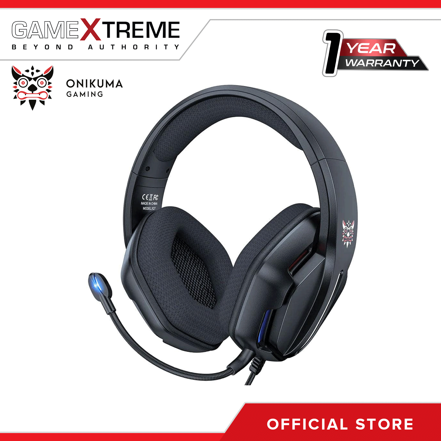 ONIKUMA X27 RGB Gaming Headset Stereo Surround Omnidirectional Noise ...