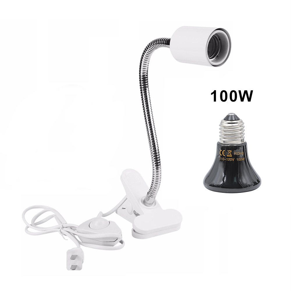 Reptile Heat Lamps UVA UVB Reptile Light with Holder&Switch 360 ...