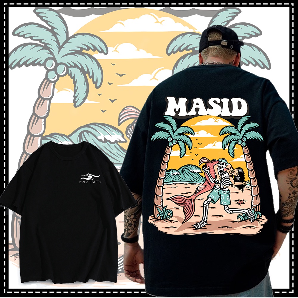 Pure Cotton Black White Blue Masid Clothing T-Shirt By Geo Ong Original ...