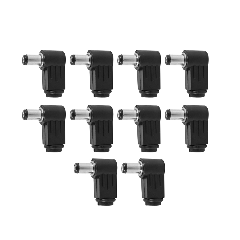 10x 2.1mm x 5.5mm Male Plug Right Angle L Jack DC Power Connector - Ti MAMO - ThaiPick