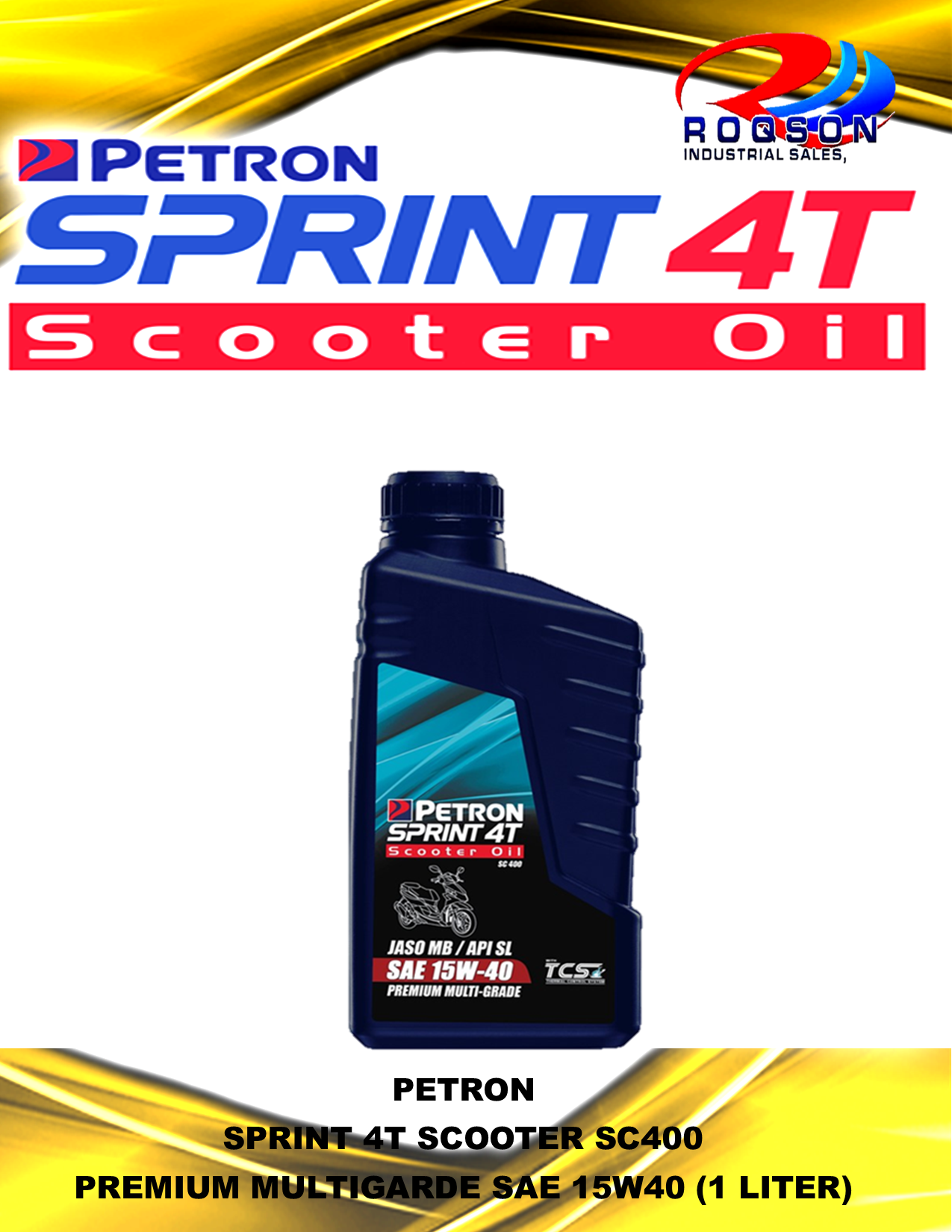 PETRON SPRINT 4T SCOOTER OIL SC400 PREMIUM MULTIGRADE 15W40 1 LITER ...