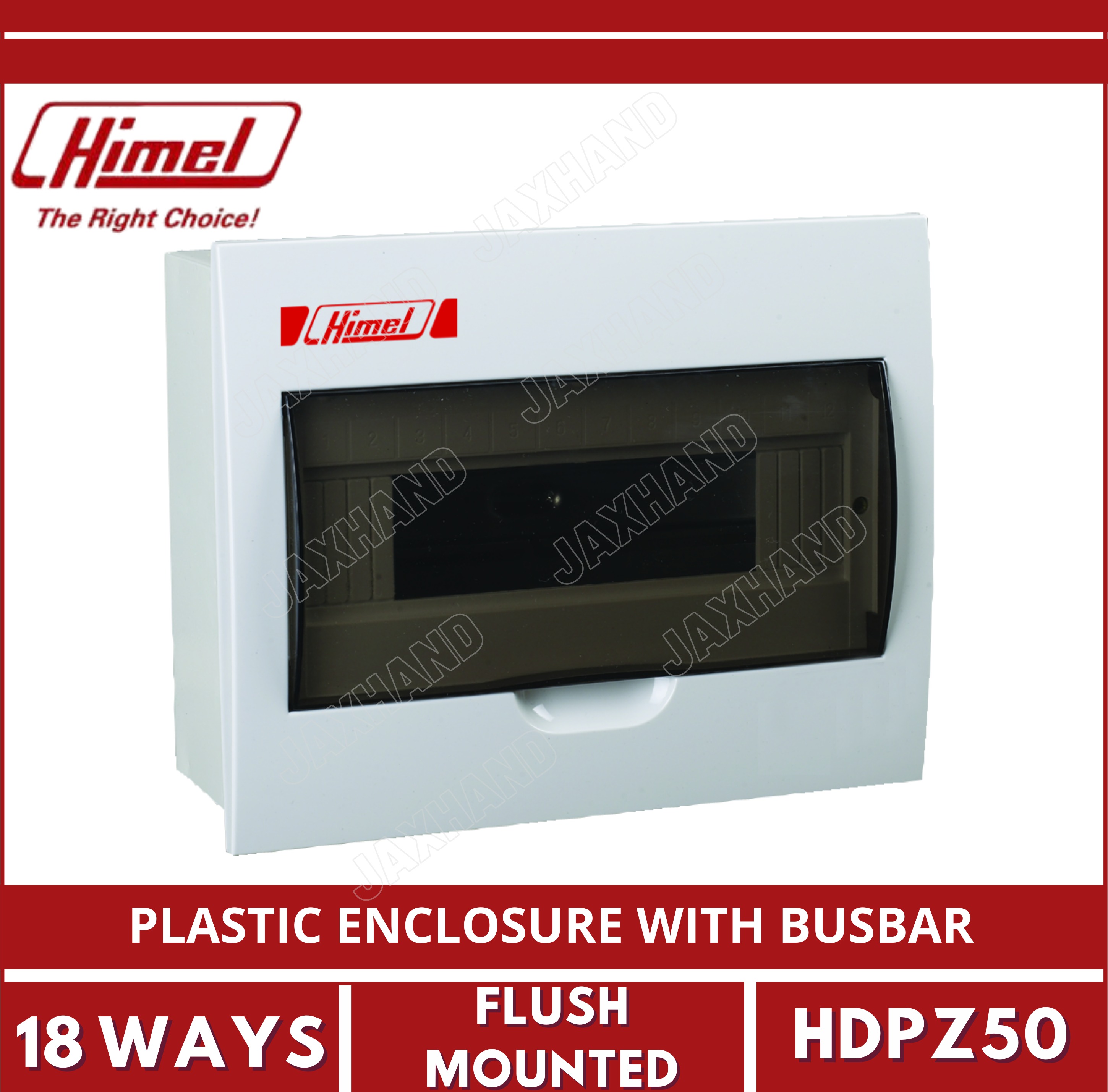 Himel Plastic Enclosure 18 Ways Flush mounted with Comb Busbar ...