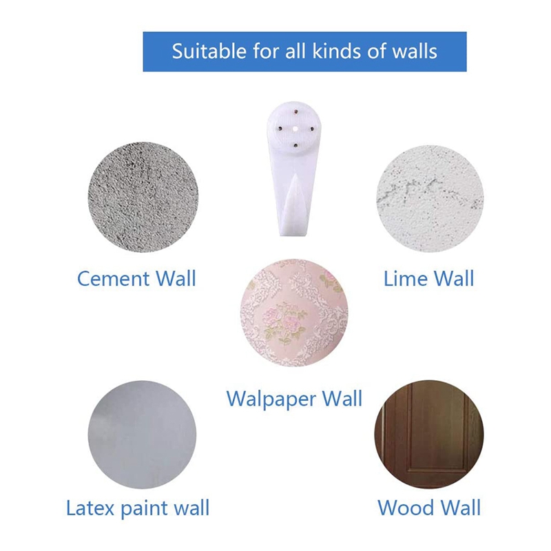 40Pcs Invisible Nail Screws Wall Hooks Picture Hangers Traceless Photo ...