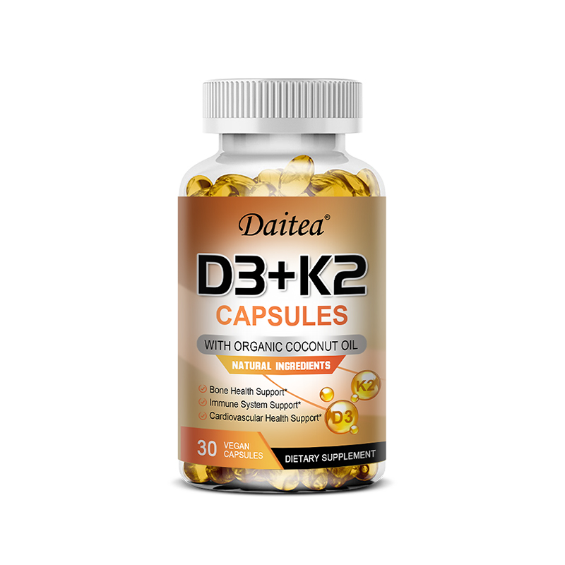 daitea Vitamin Supplement D3+K2 Softgels for Heart, Bone and Teeth ...