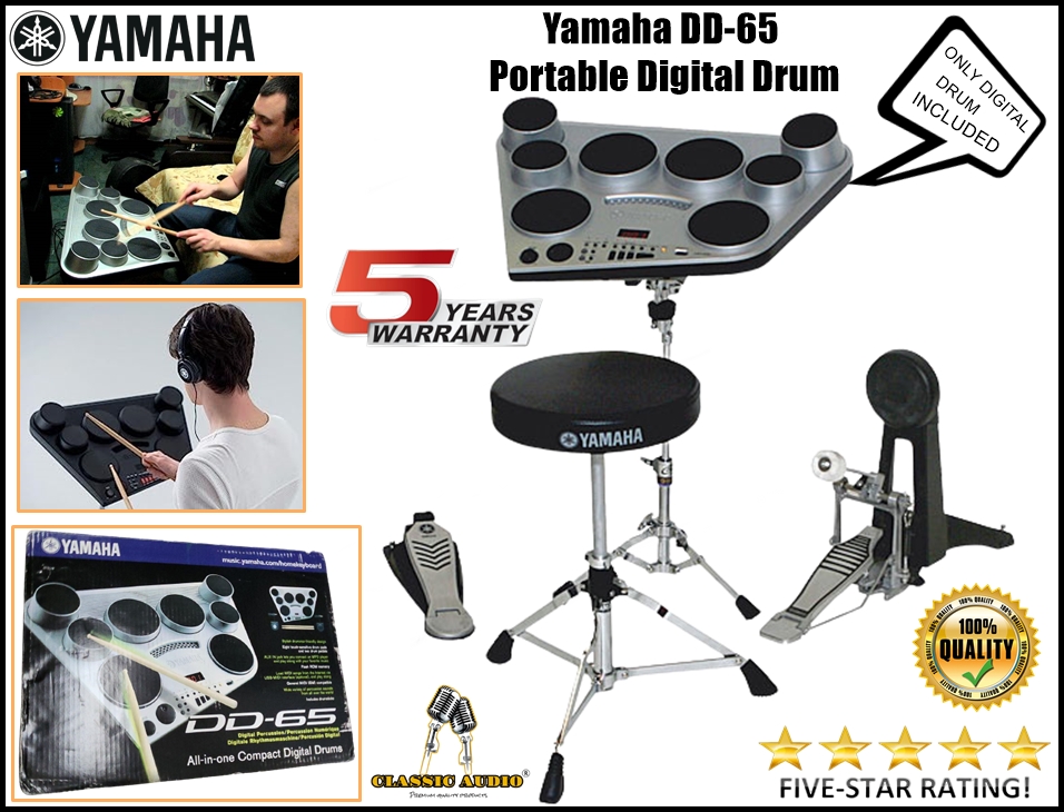 Yamaha DD-65 Portable Digital Drum High Performance & Super Heavy Duty Electronic Drum Pad ...