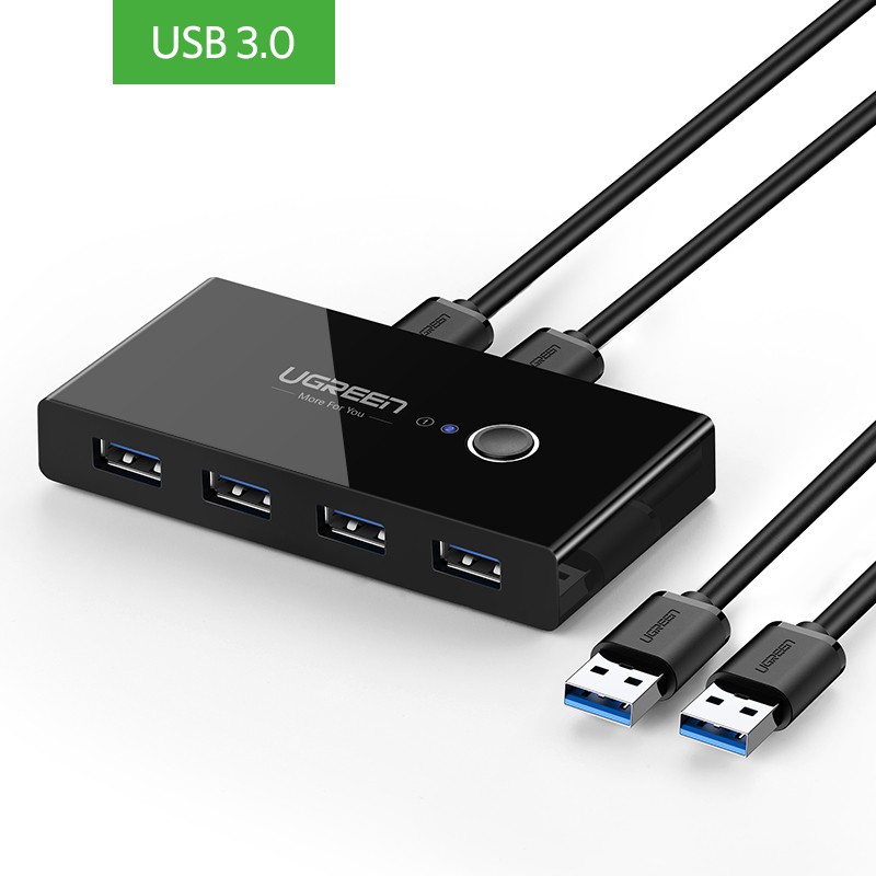 UGREEN USB 3.0 Switch Selector 4 Port 2 Computers Peripheral Switcher ...