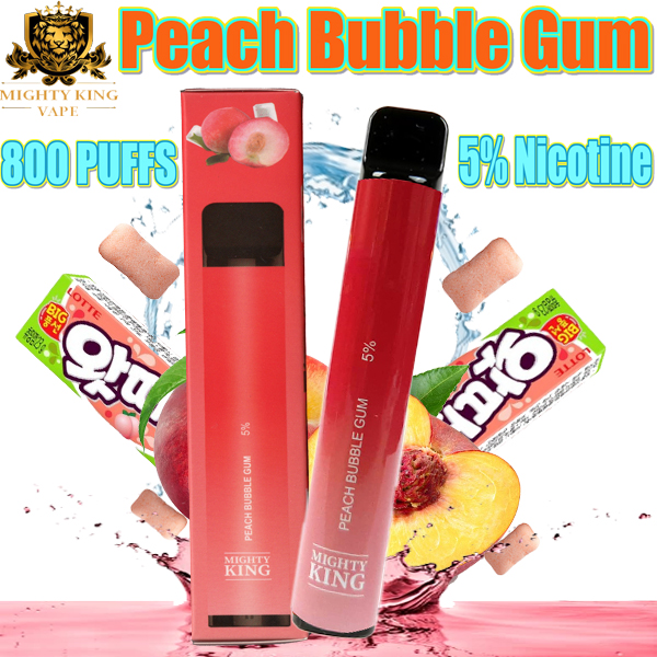 LEGIT MIGHTY KING Puff Plus smoke vapers full set 800 Puffs (PEACH ...