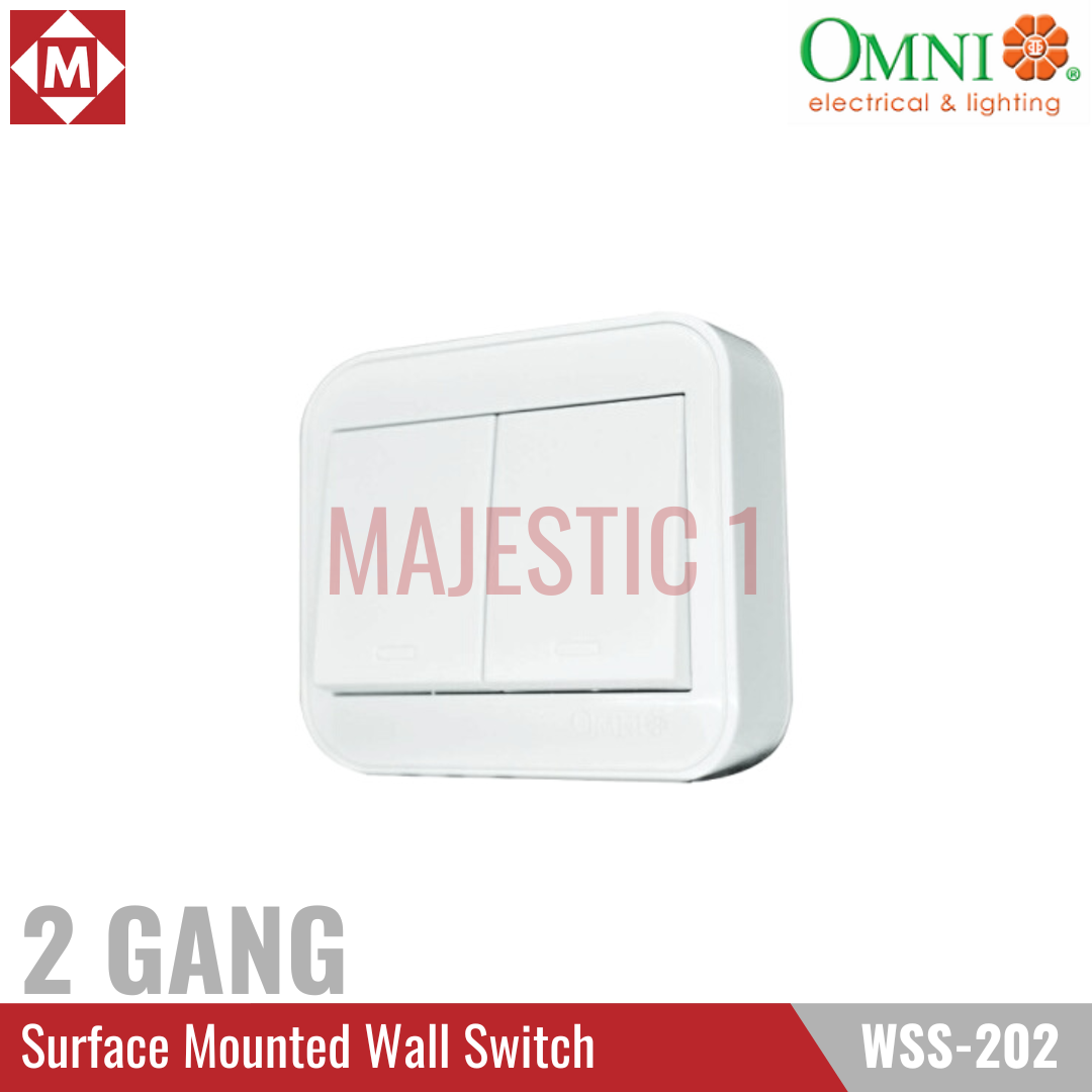 Omni Surface Mounted Convenience Wall Switch 1 / 2 / 3 Gang WSS-201 WSS ...