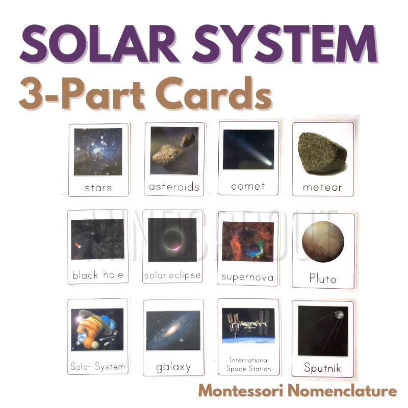 ASTRONOMY (Solar System & Planets) Montessori Nomenclature | Three Part ...