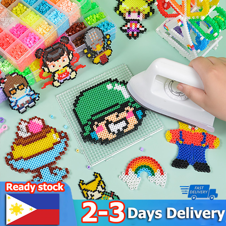 【Fast Delivery】 DIY Perler Beads Fuse Beads Kit Toy 5.5mm Big Beads ...