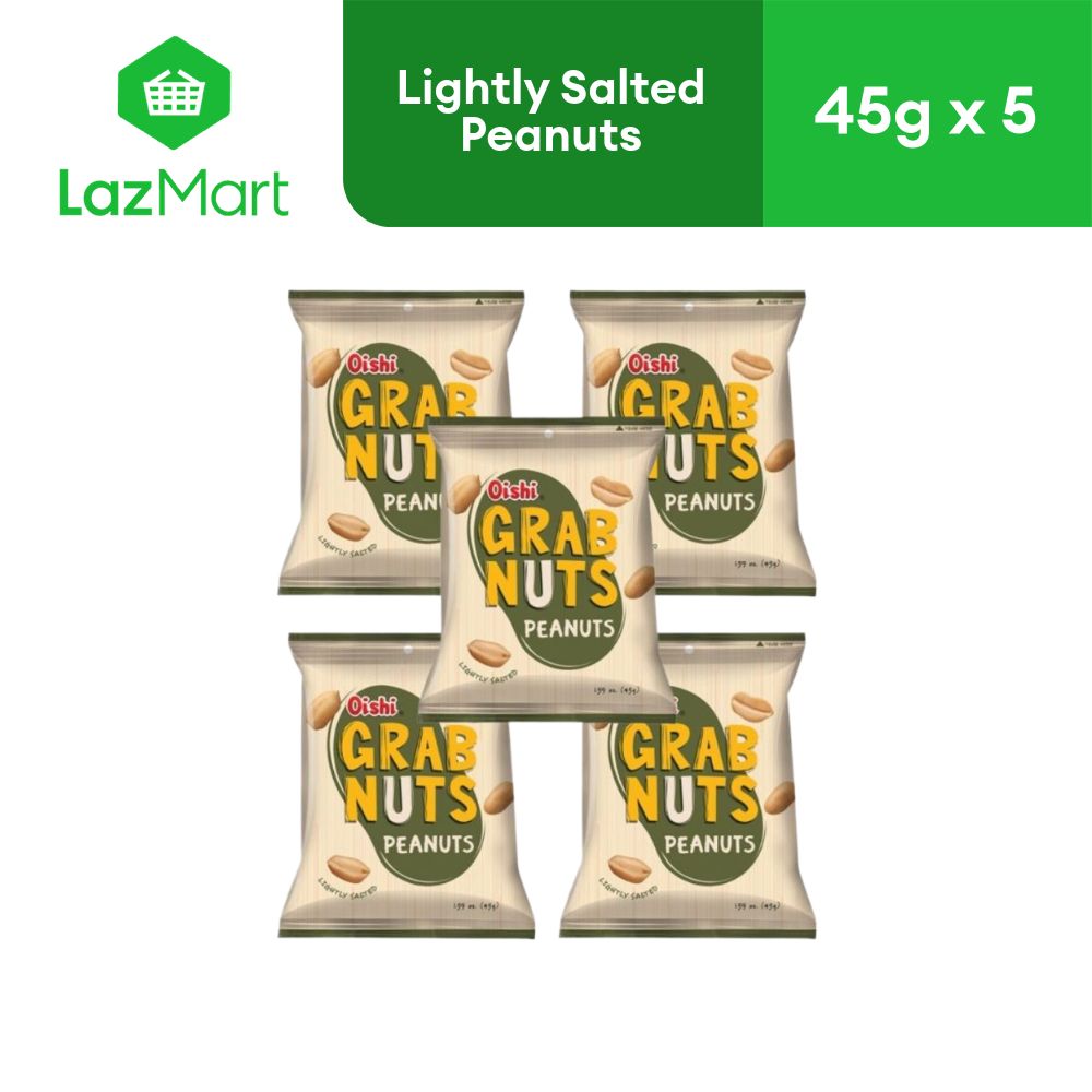 Oishi Grab Nuts Peanuts 45G - Pack of 5 | Lazada PH