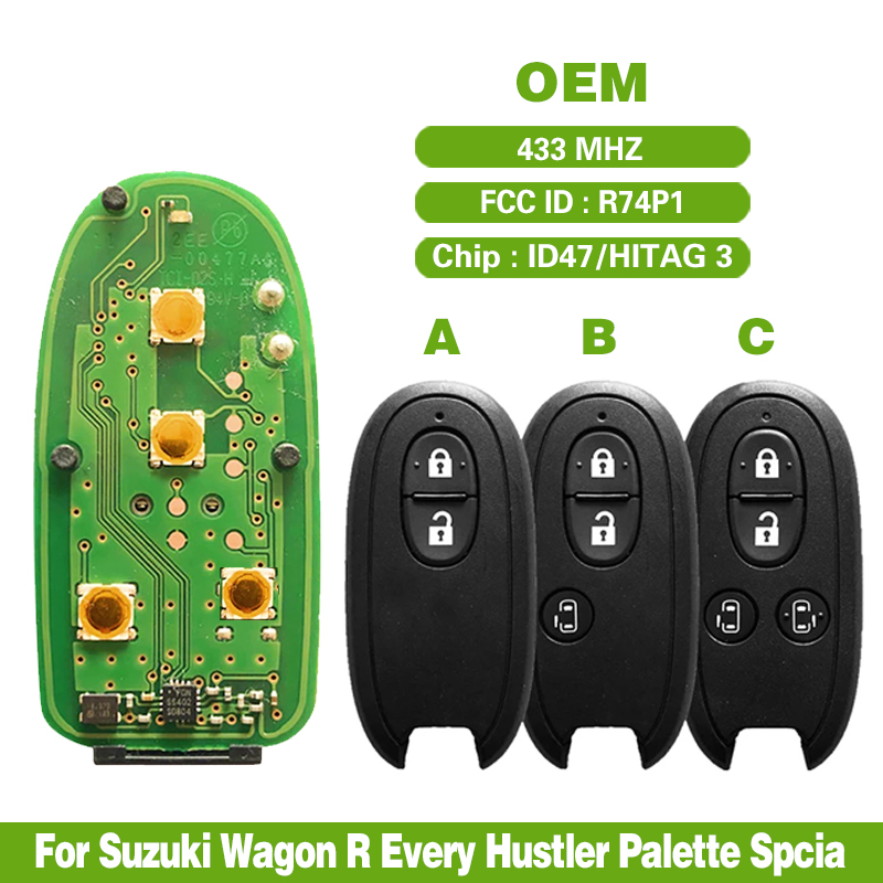 Original Remote Smart Key For Suzuki Wagon R Every Hustler Palette ...